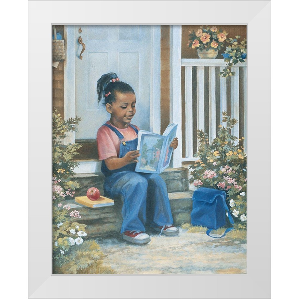 Unknown 12x14 White Modern Wood Framed Museum Art Print Titled - Girl ...