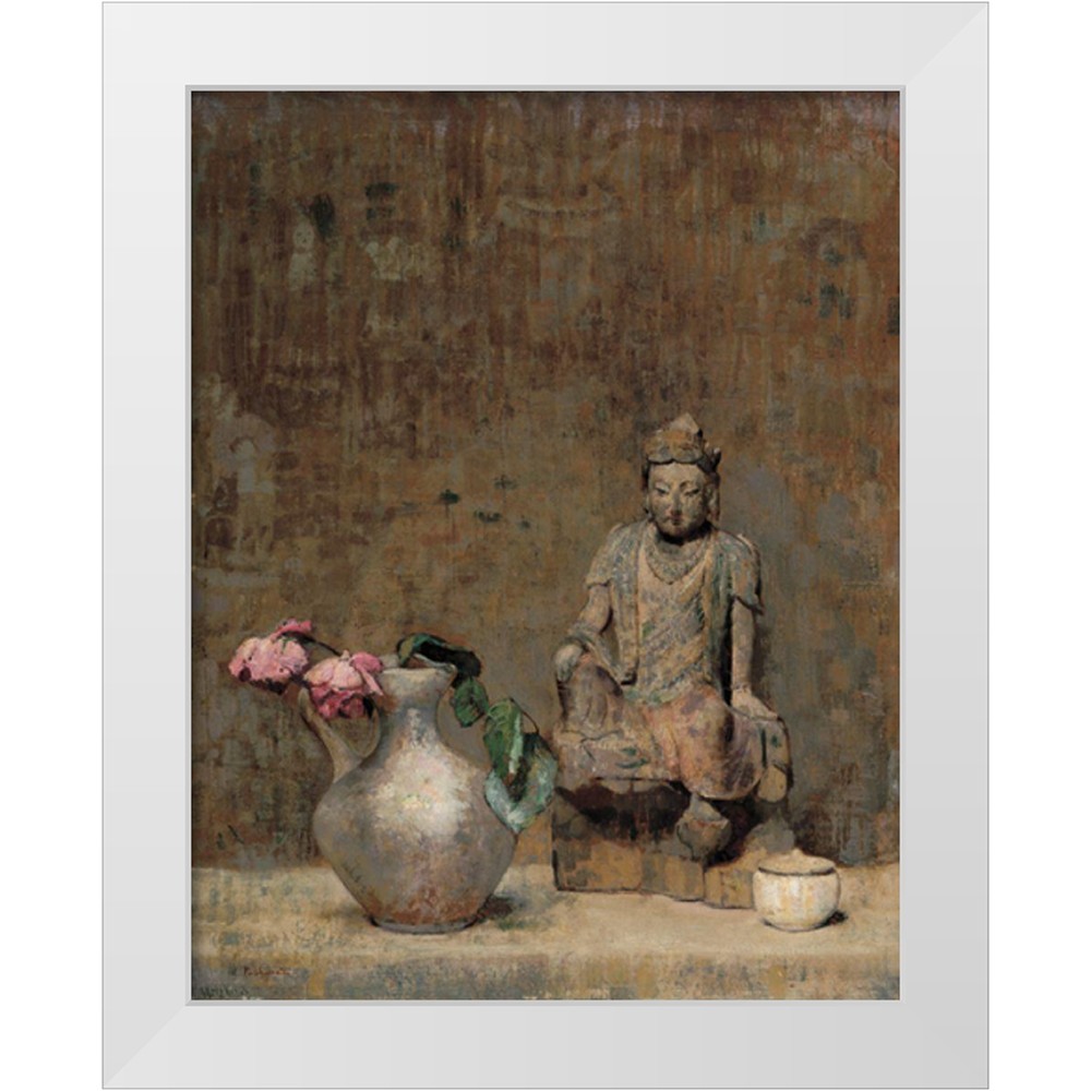 Unknown 12x14 White Modern Wood Framed Museum Art Print Titled ...