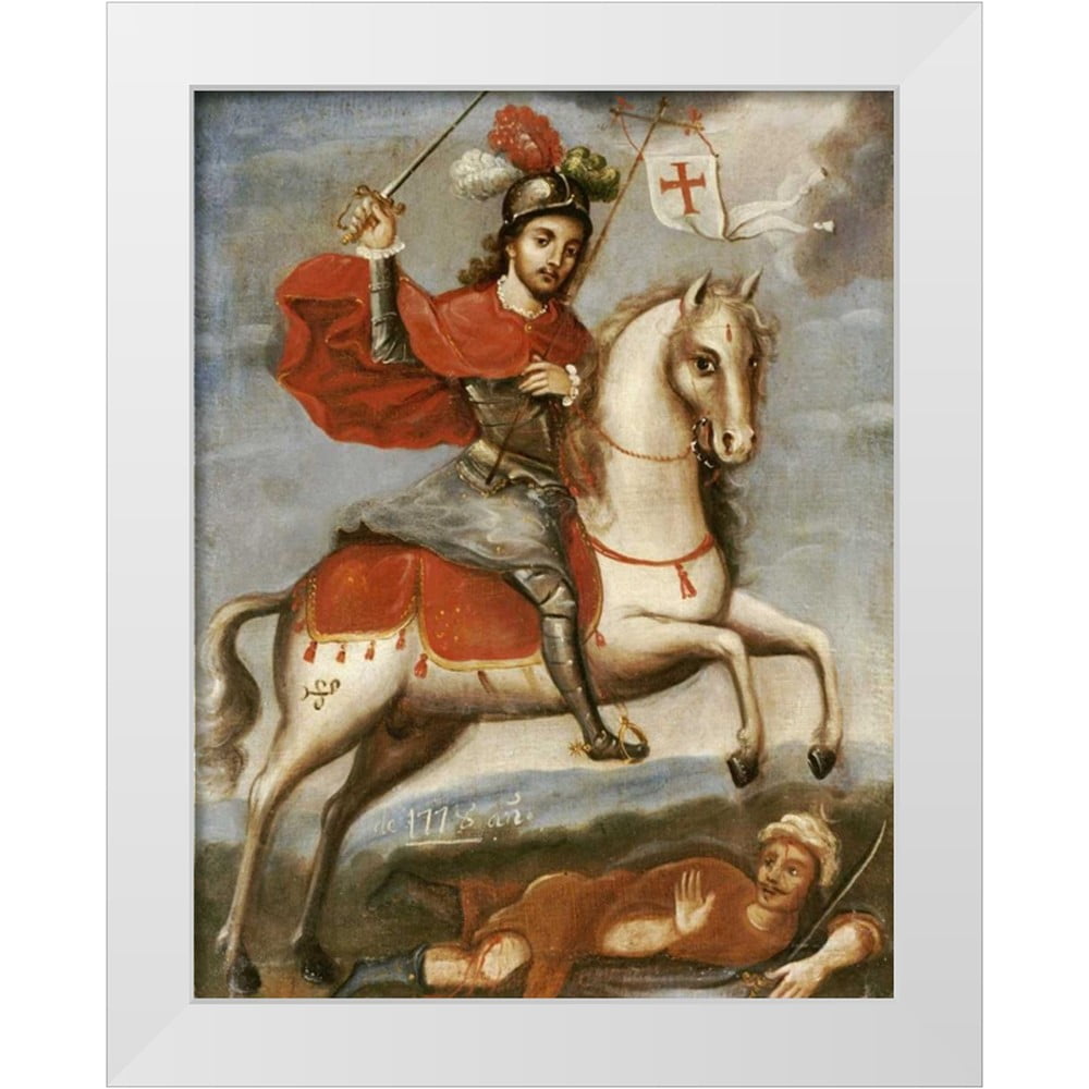 Unknown 12x14 White Modern Wood Framed Museum Art Print Titled ...