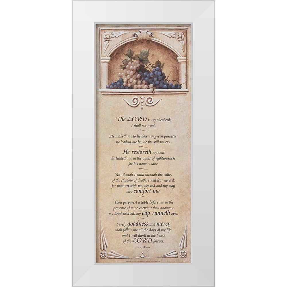 Unknown 12x24 White Modern Wood Framed Museum Art Print Titled - Psalm ...