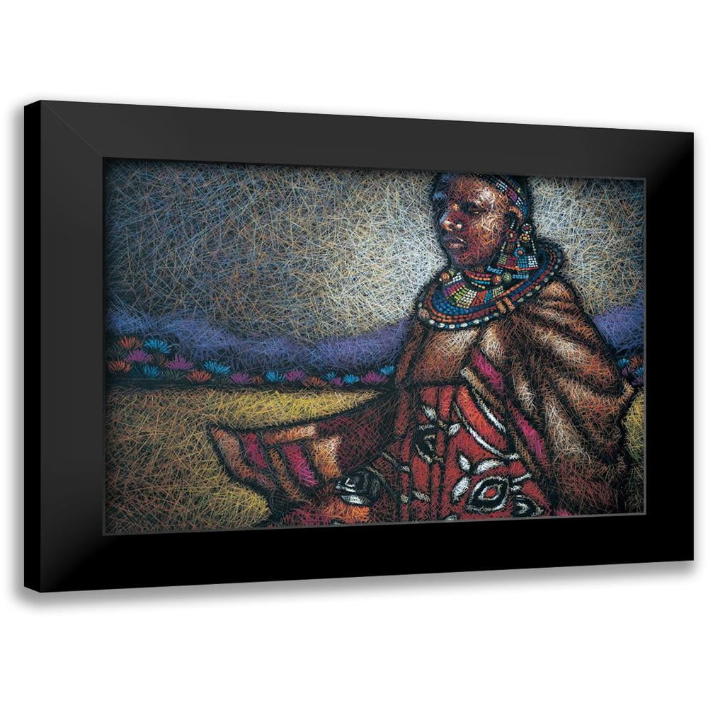 Unknown 14x11 Black Modern Framed Museum Art Print Titled - Nubian Lady ...