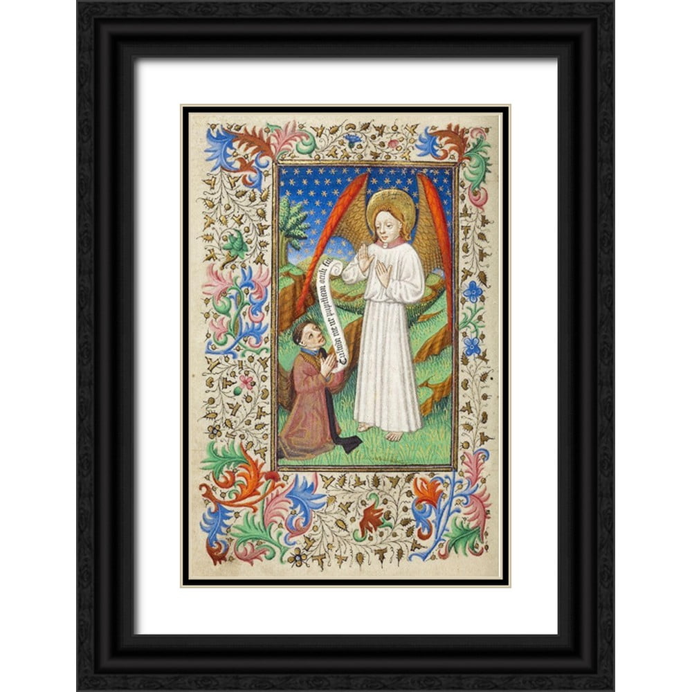 Unknown 15th Century French Illuminator 17x24 Black Ornate Wood Framed ...