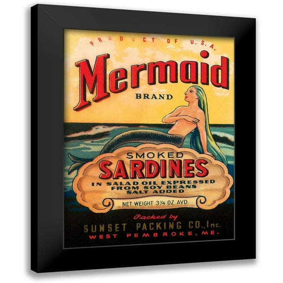 Unknown 15x18 Black Modern Framed Museum Art Print Titled - Mermaid ...