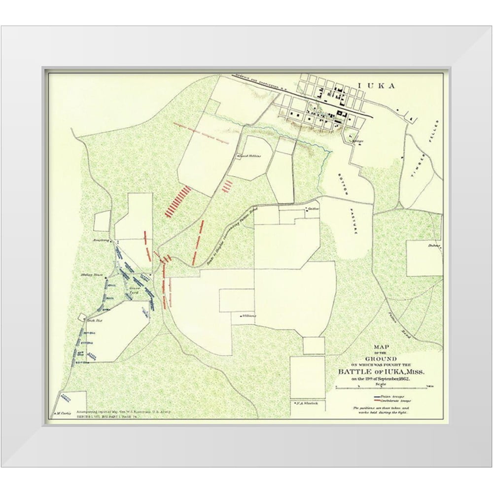 Unknown 16x15 White Modern Wood Framed Museum Art Print Titled - Battle ...