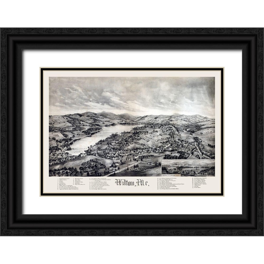 Unknown 18x14 Black Ornate Wood Framed with Double Matting Museum Art ...