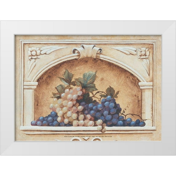 Unknown 18x14 White Modern Wood Framed Museum Art Print Titled - Grape ...