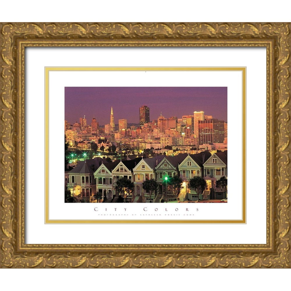 Unknown 18x15 Gold Ornate Wood Framed with Double Matting Museum Art ...