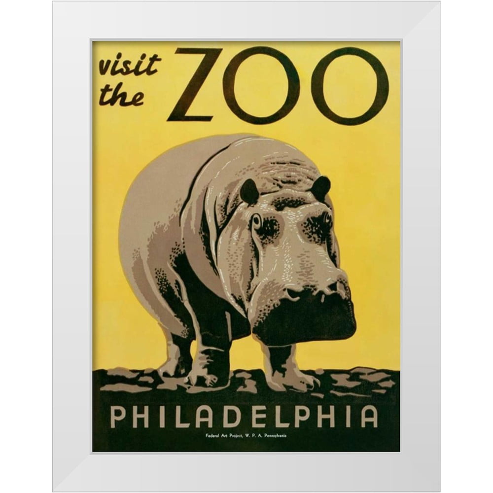 Unknown 19x24 White Modern Wood Framed Museum Art Print Titled - Visit ...