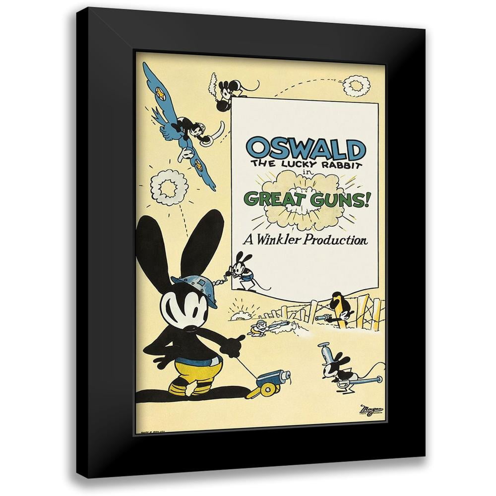 Unknown 20th Century American Illustrator 17x24 Black Modern Framed ...