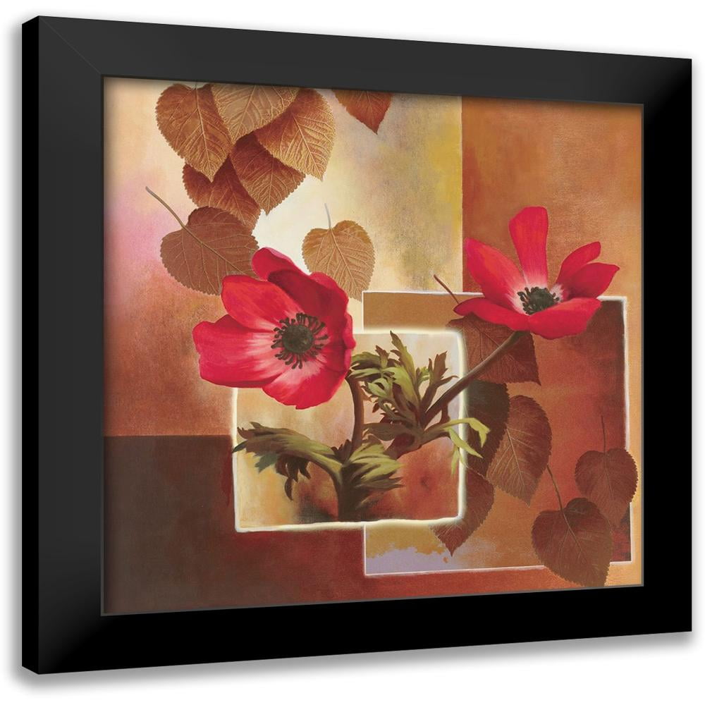 Unknown 20x20 Black Modern Framed Museum Art Print Titled - Red Poppy ...