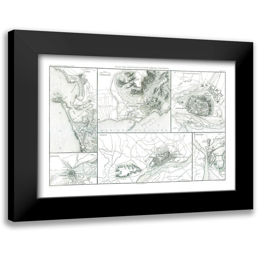 Unknown 24x17 Black Modern Framed Museum Art Print Titled - Forts in ...