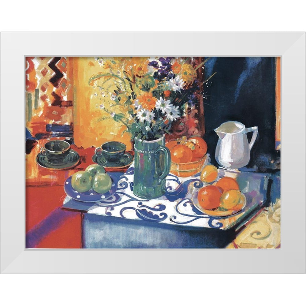 Unknown 24x19 White Modern Wood Framed Museum Art Print Titled - Table ...