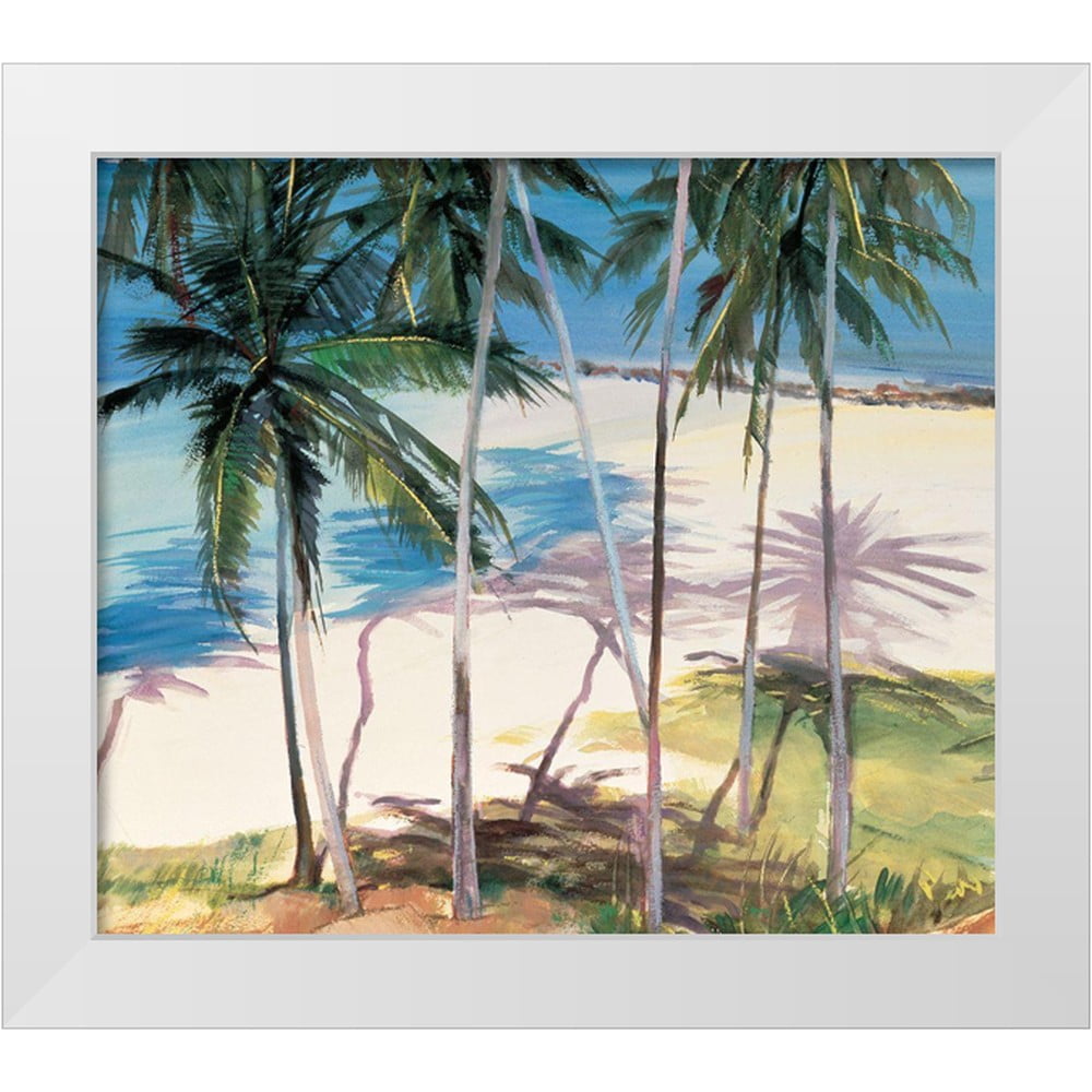 Unknown 29x26 White Modern Wood Framed Museum Art Print Titled - Palm ...