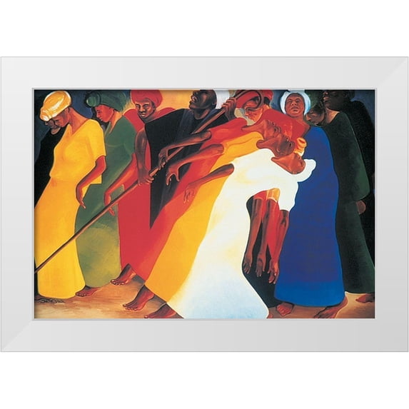 Unknown 32x23 White Modern Wood Framed Museum Art Print Titled ...