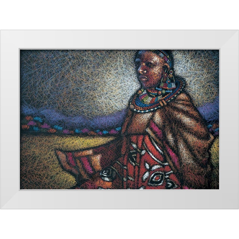 Unknown 32x24 White Modern Wood Framed Museum Art Print Titled - Nubian ...