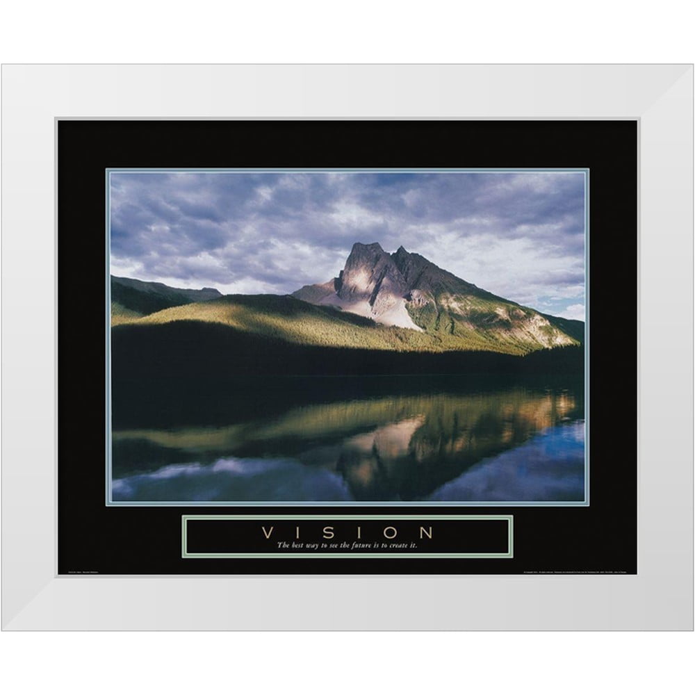 Unknown 32x26 White Modern Wood Framed Museum Art Print Titled - Vision ...