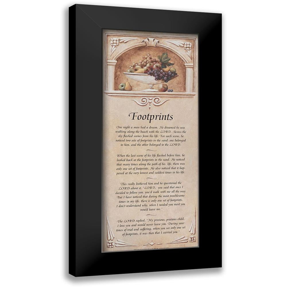 Unknown 8x14 Black Modern Framed Museum Art Print Titled - Footprints ...