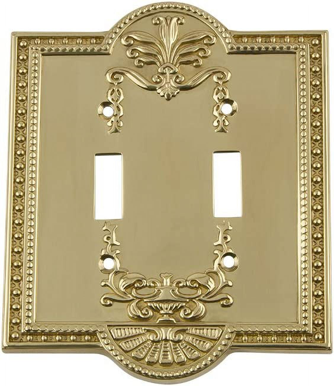 Unlacquered Brass Double Toggle Meadows Switch Plate - Rustic Style ...