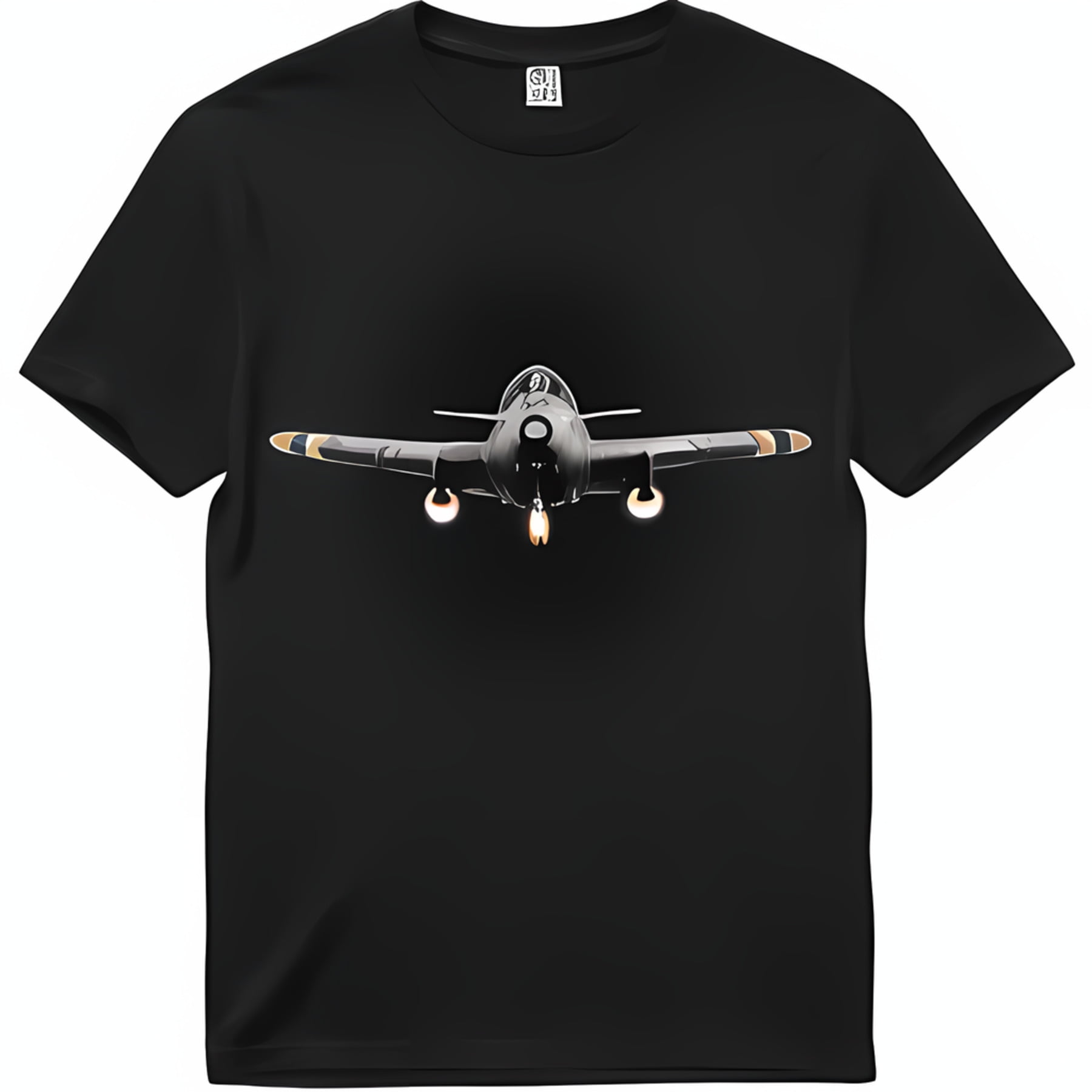Unleash Your Inner with this Sleek Fighter Jet Graphic Black T-Shirt ...