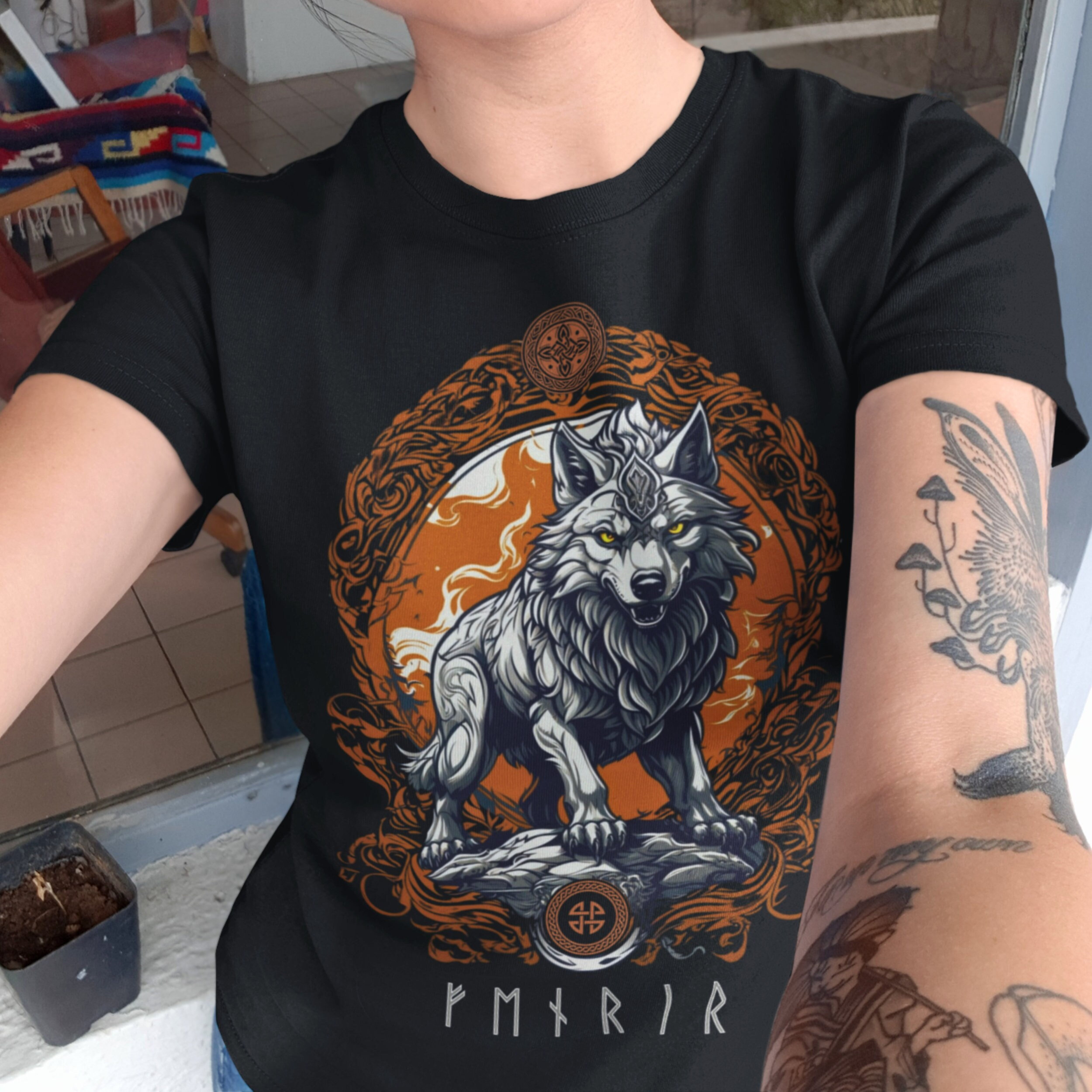 Unleash Your Warrior Spirit!! FENRIR Viking T-shirt. Feel the Strength ...