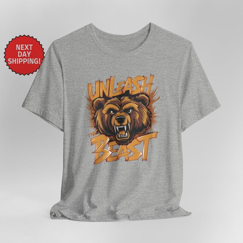 Unleash the Beast Bear T-shirt – Beastly Bear Graphic Tee – Inner ...