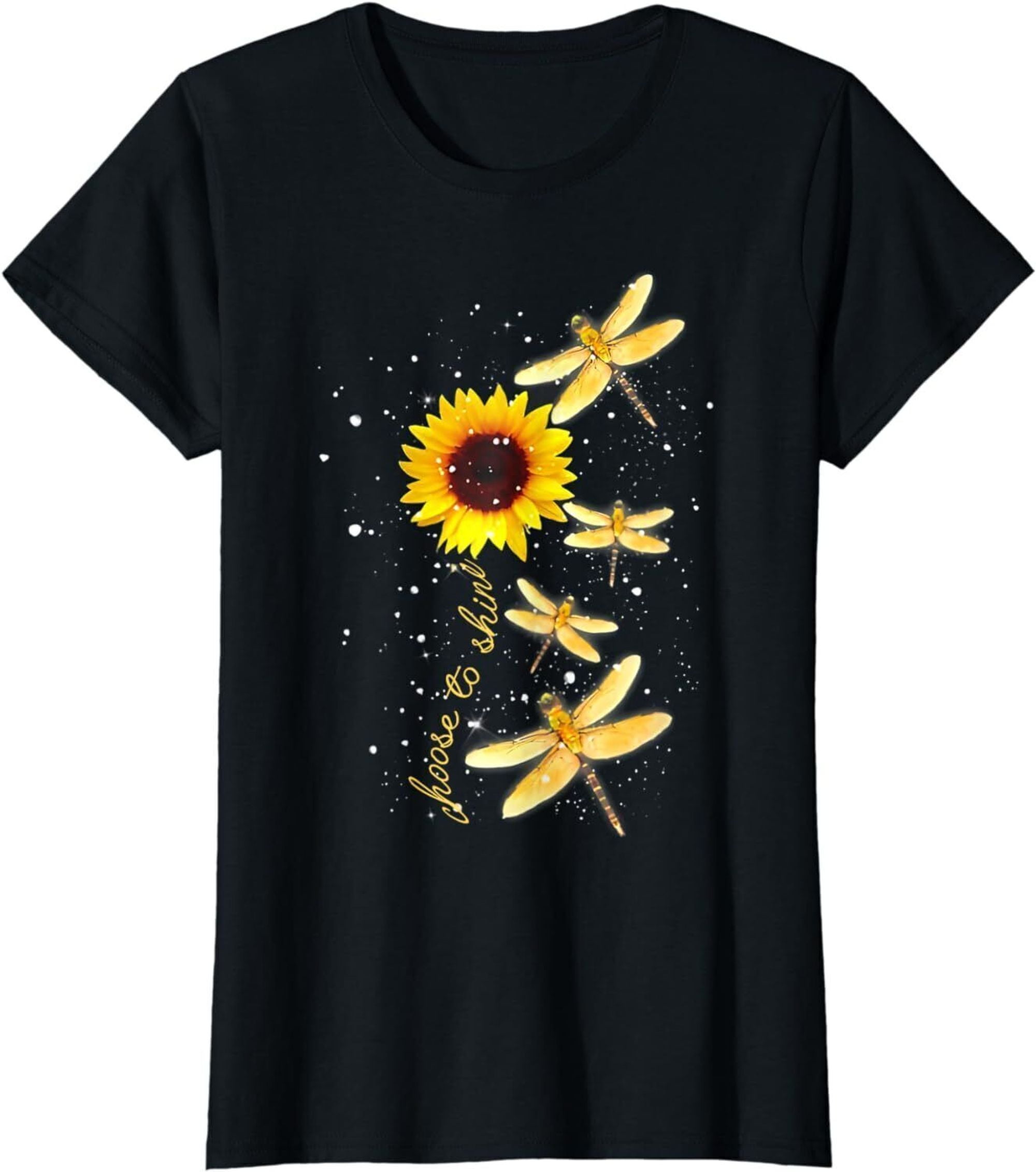 Unleash the Power of Growth Mindset with our Sunflower Dragonfly Tee ...