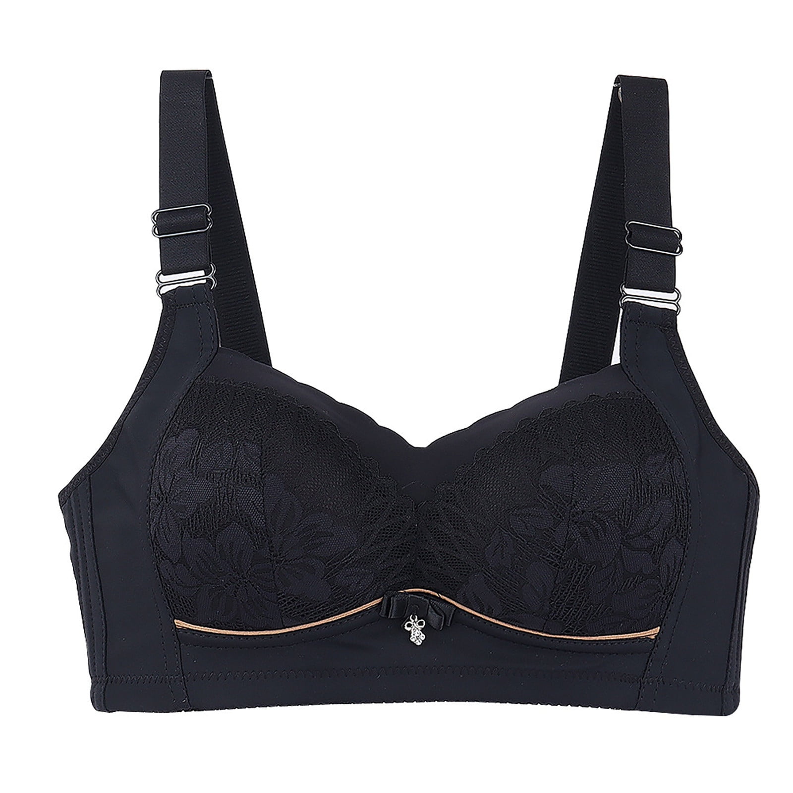 Unlined Bralette High Bra Soft Wireless Bra For Women Plus Size Adjustable No Side Spillage ...