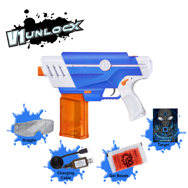 UnlocX Gel Ball Blaster Kit - Fully Automatic Rechargeable Water Bead ...
