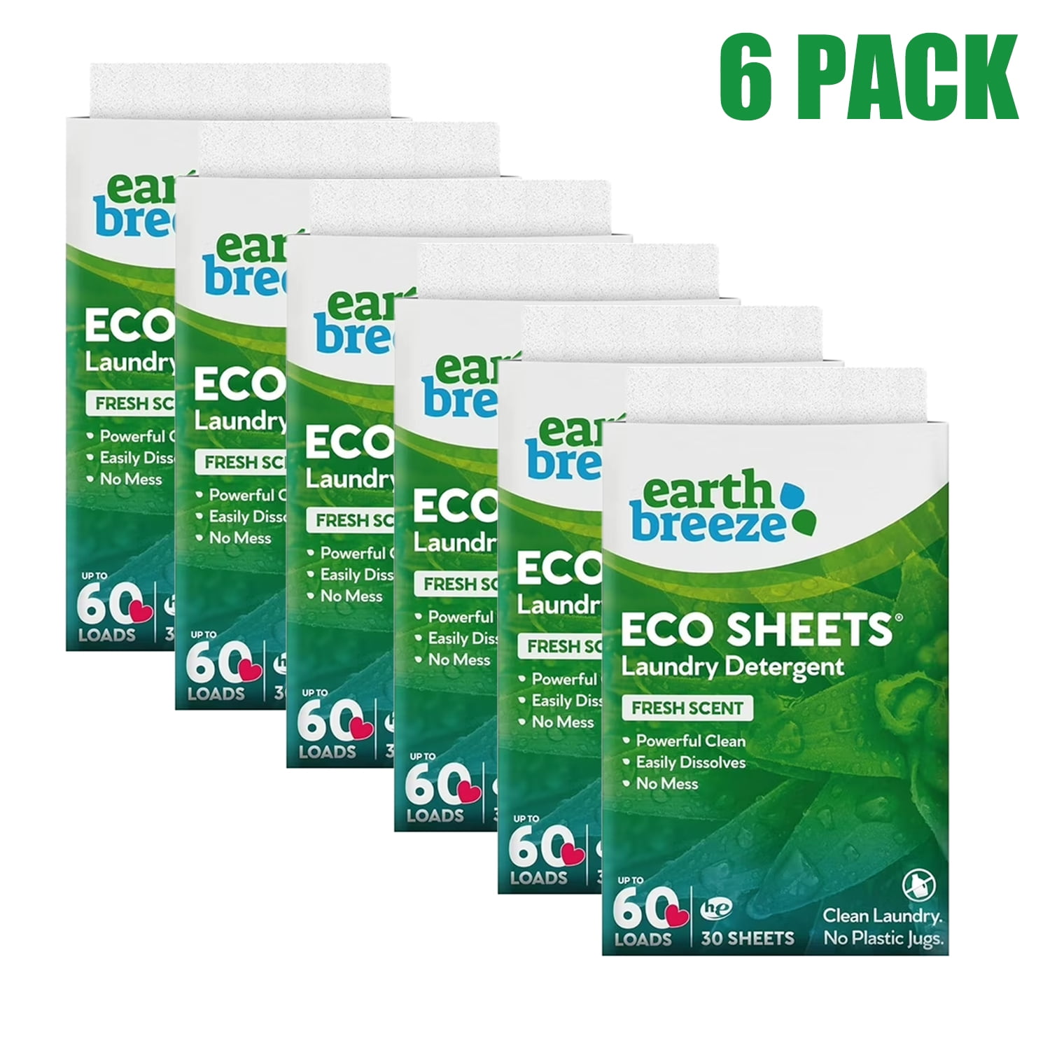 Unlock 60 Loads of Pure Freshness with (6 - Pack) Earth Breeze Laundry ...