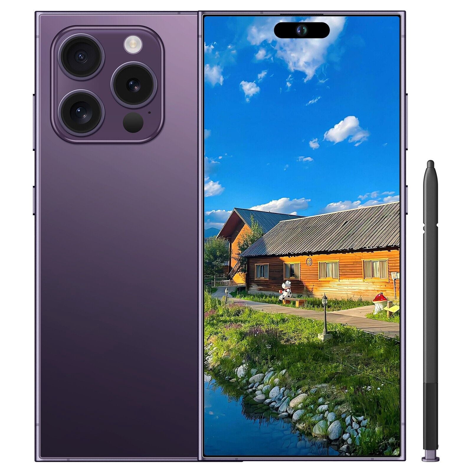 Unlock 7.3'' Android 14 cellPhone 16GB +1TB Dual SIM Cameras 78+108MP ...
