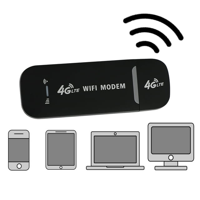 Unlocked 4G LTE Modem Wireless Router USB Dongle Mobile Broadband WIFI Black - Walmart.com