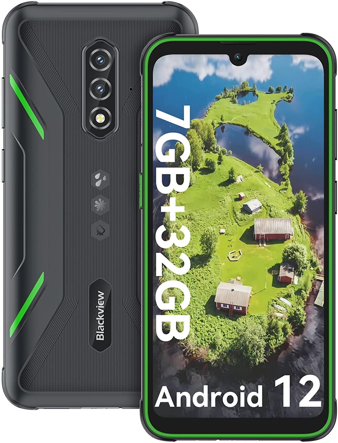 "Blackview BV9200 Rugged 6.6"" Display, 8GB RAM, 256GB ROM, 50MP, Green ...