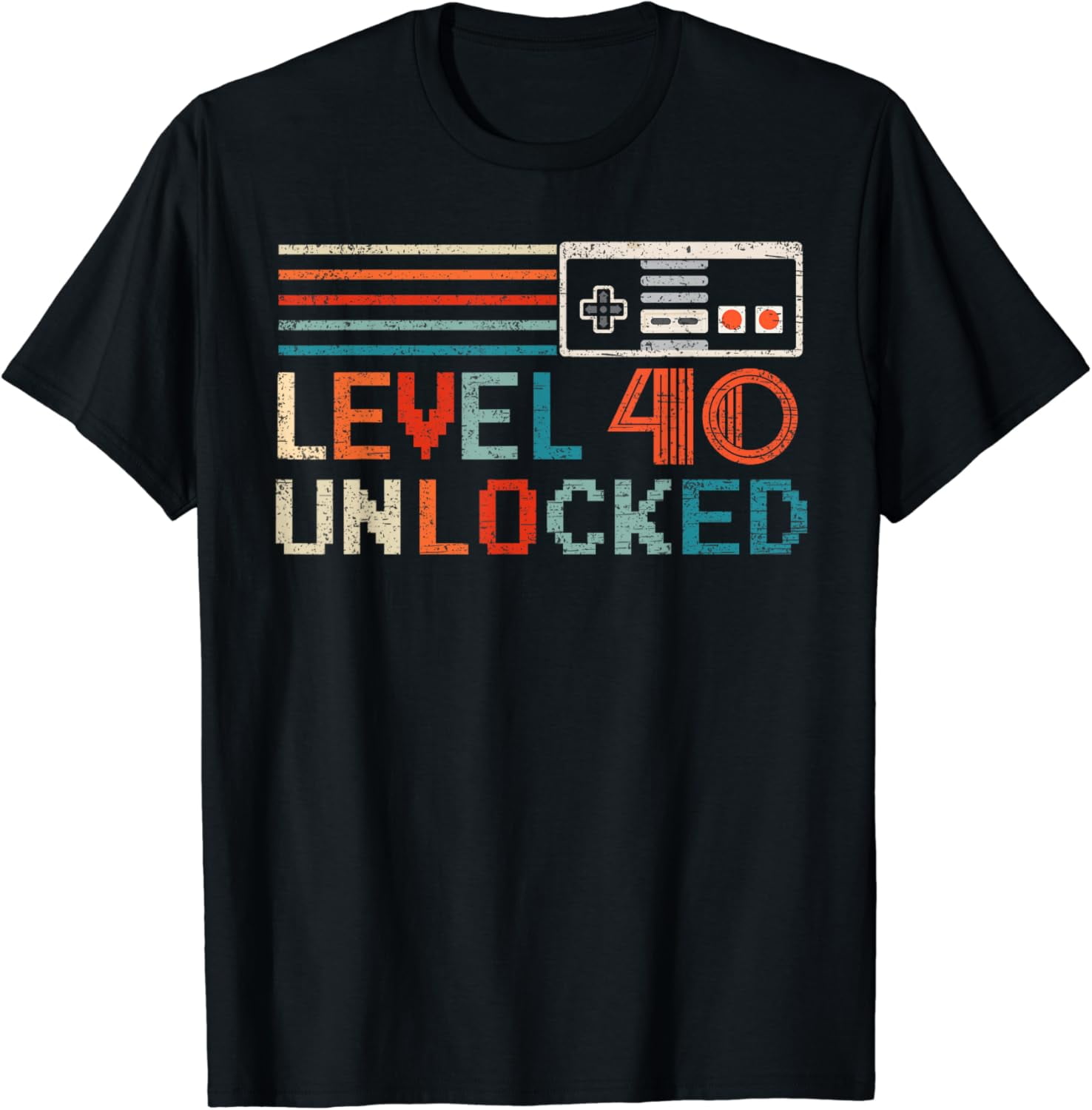 Unlocked Level 40 Birthday Boy Video Game Controller T-Shirt mens t ...