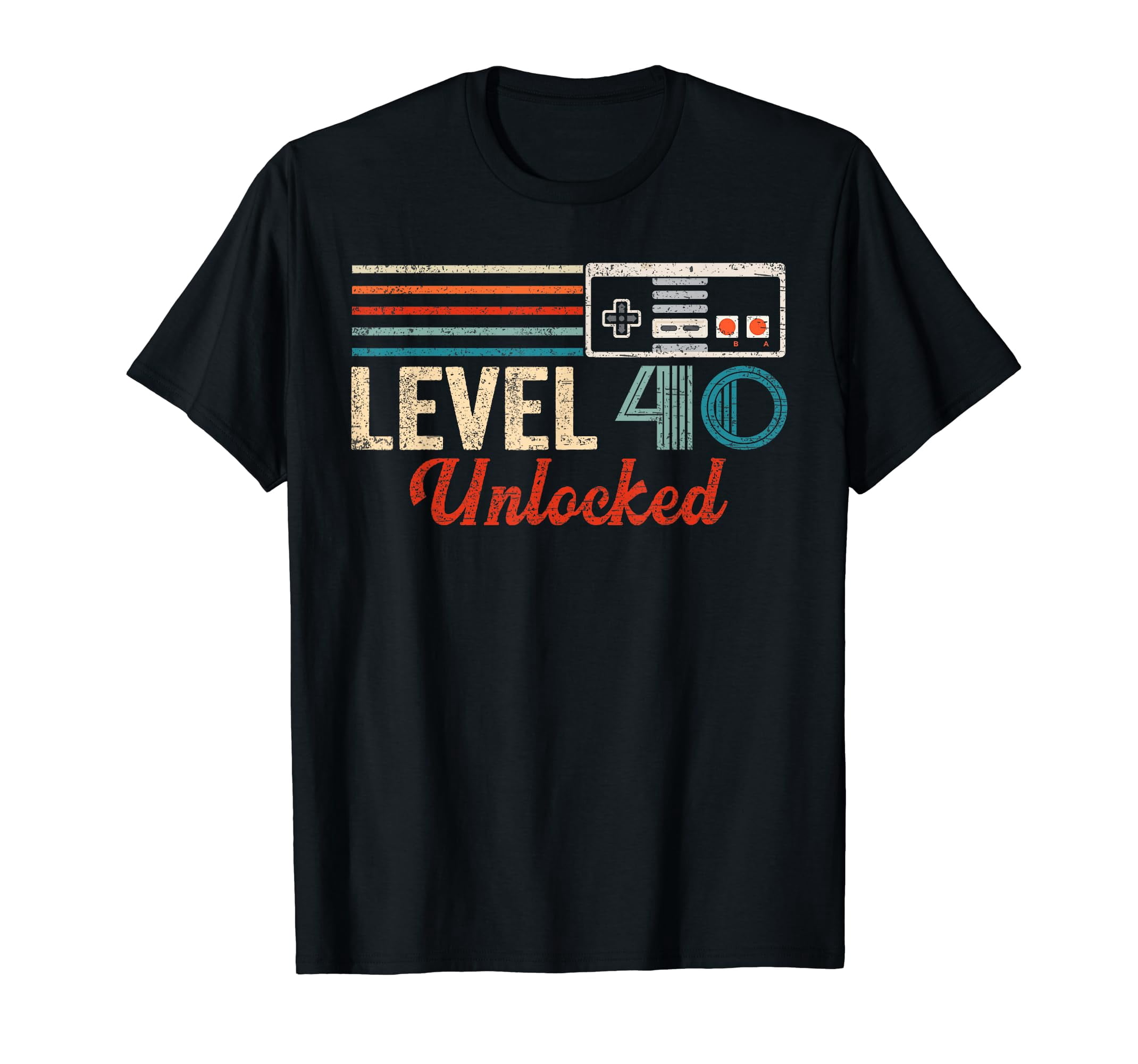 Unlocked Level 40 Birthday Boy Video Game Controller T-Shirt - Walmart.com