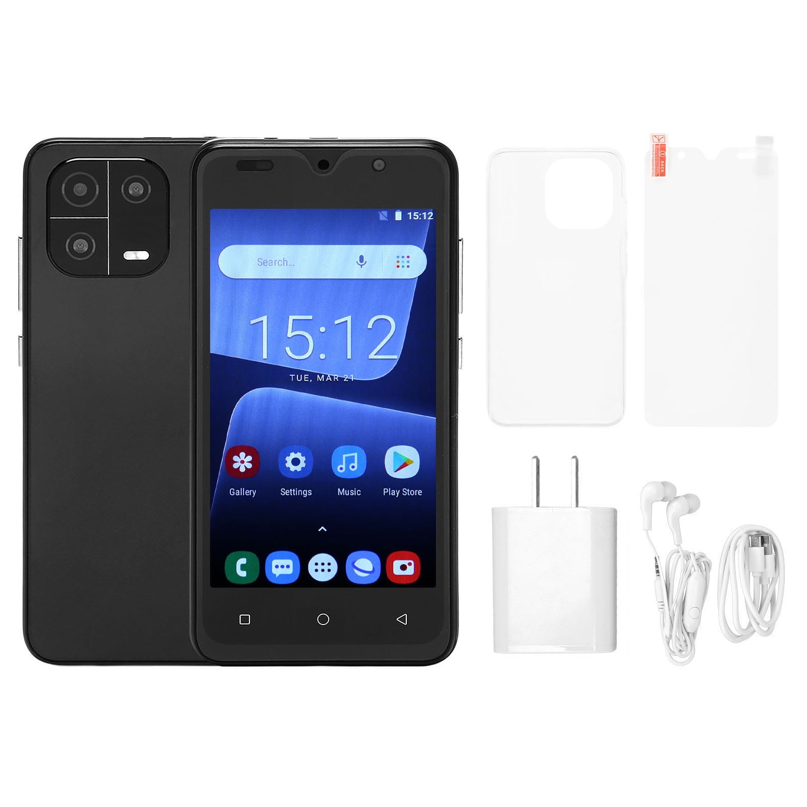 Unlocked Smartphones 5.0 Inch 4GB RAM 32GB ROM 8MP 5MP Black Large ...