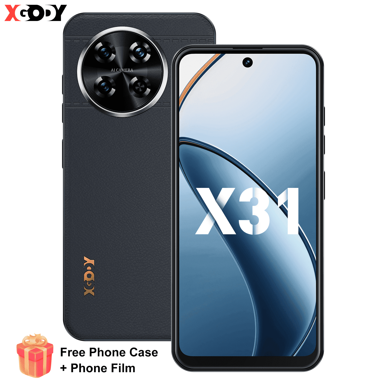 XGODY 4G Unlocked Android Phone, 64GB, 13MP+5MP Camera, 6.528" Screen ...