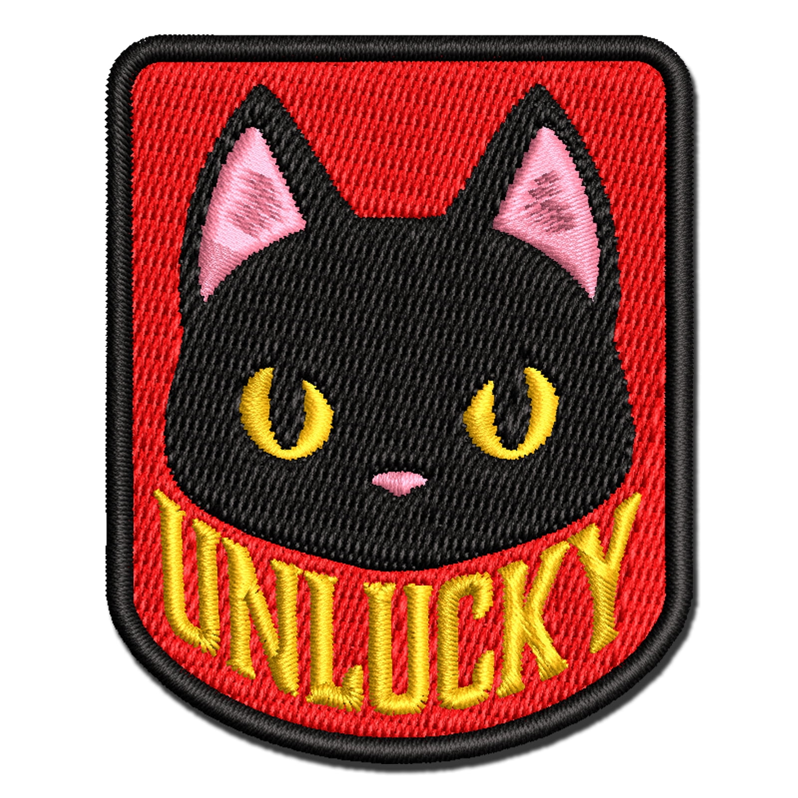 Unlucky Black Cat Applique Multi-Color Embroidered Iron-On Patch - 2.0 ...