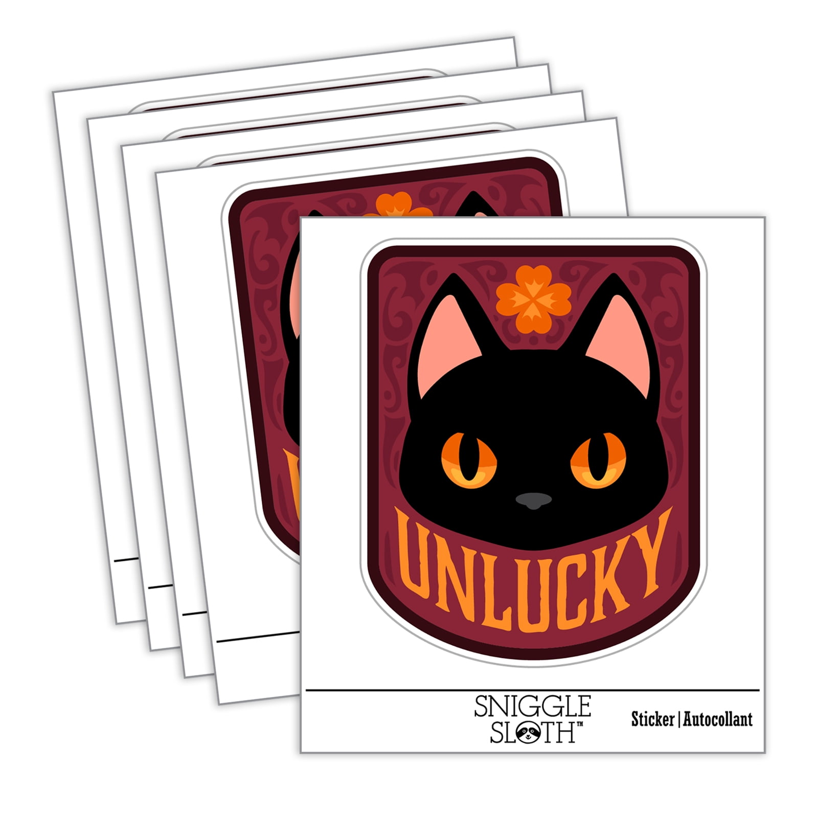 Unlucky Black Cat Car Window Bumper Water Bottle Phone Tablet Laptop ...