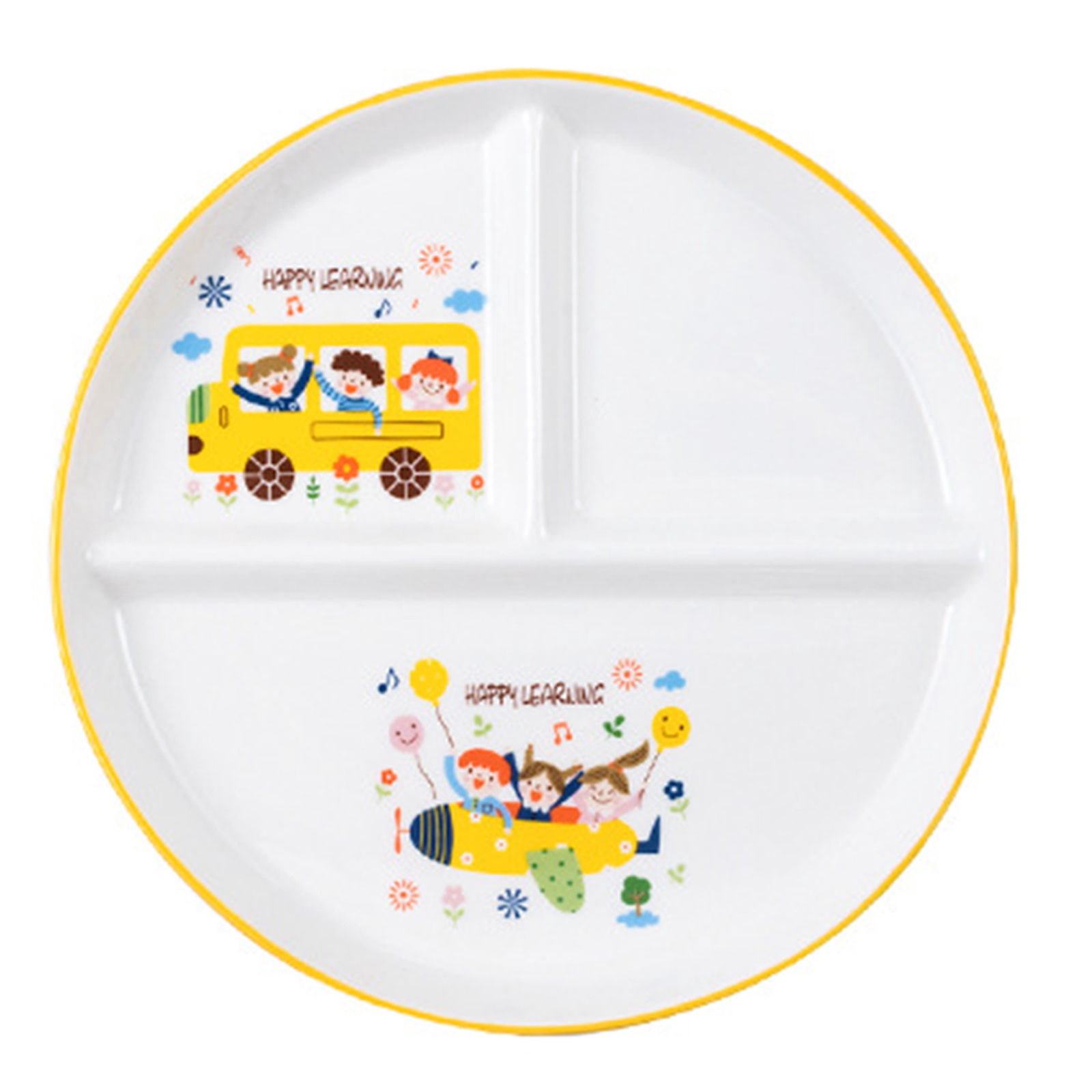 Unmbo Cartoon Ceramic Divided Dinner Plates,Divided Plate,Bariatric ...