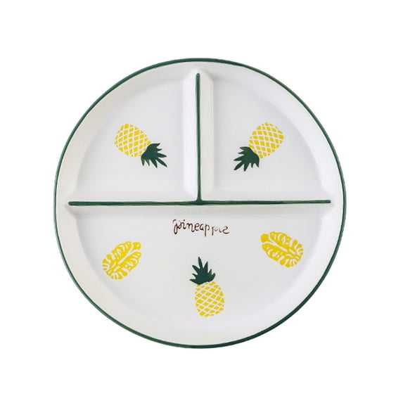 Unmbo Fruit Patterns Portion Control Plate,Divided Plate,Ceramic ...