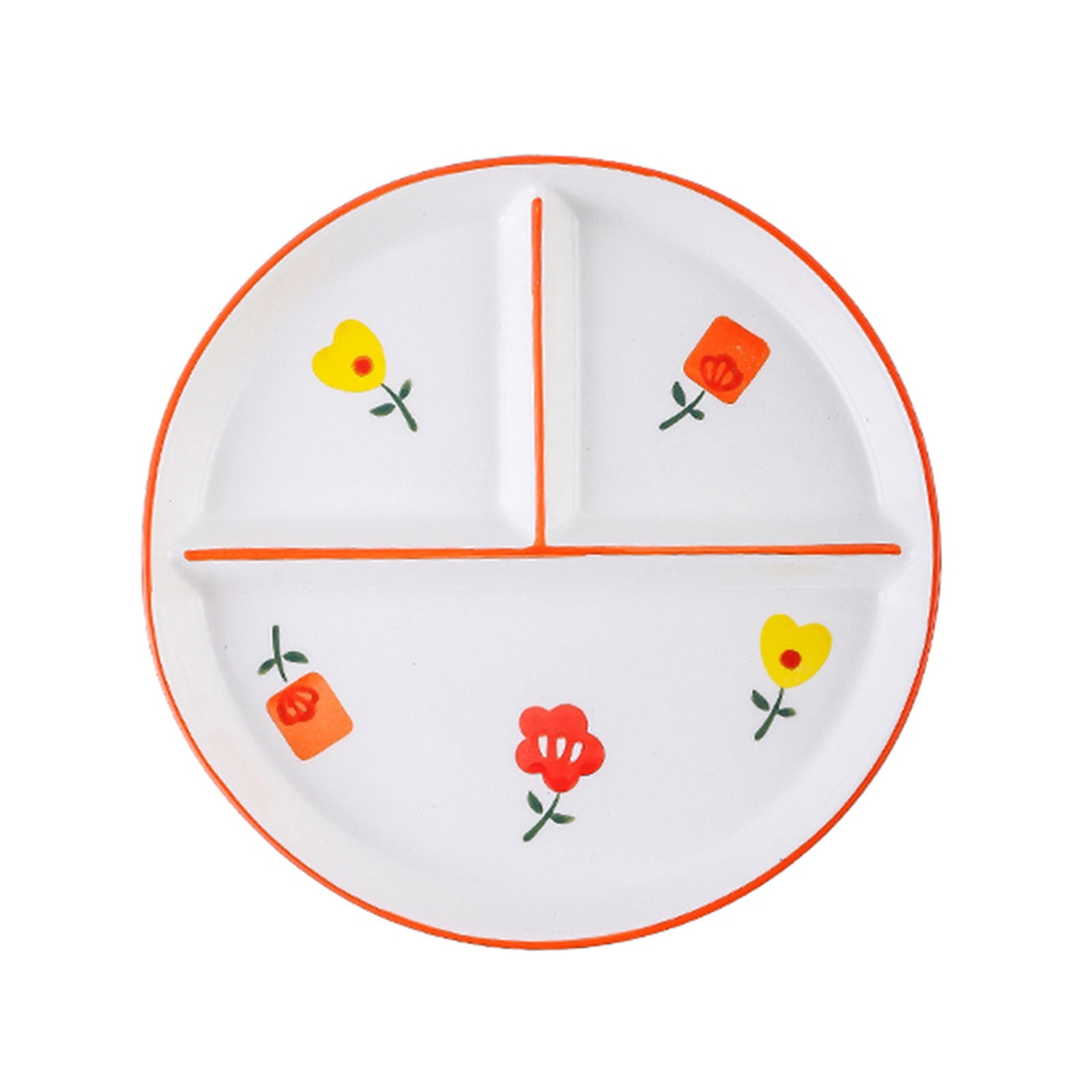 Unmbo Fruit Patterns Portion Control Plate,Divided Plate,Ceramic ...