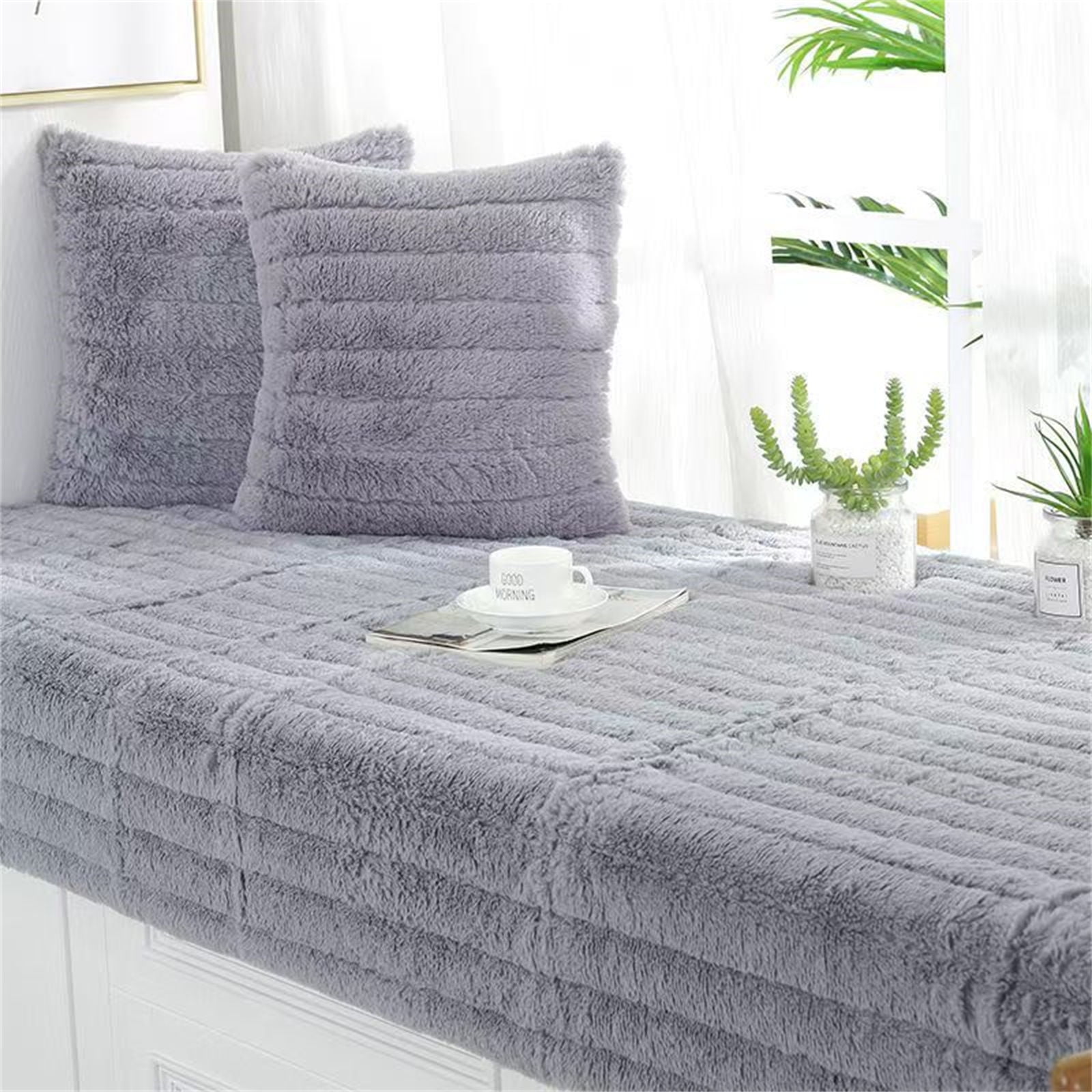 Unmbo Plush Velvet Couch Cover,Sofa Slipcove,Bay Window Covers ...