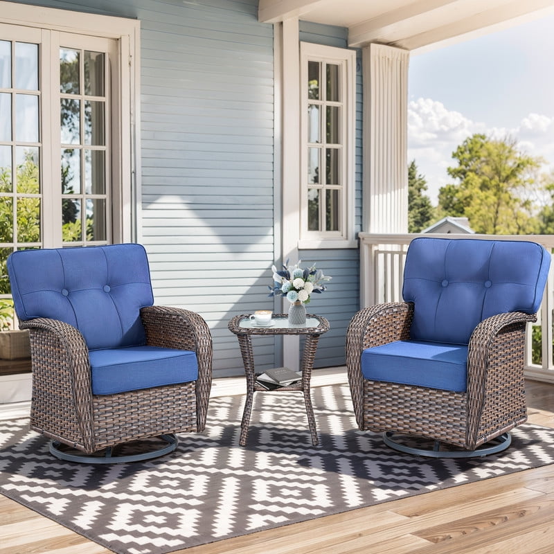 Unnifurnzi Outdoor Swivel Rocker Chairs Set of 2-Outdoor Rocking Chair ...