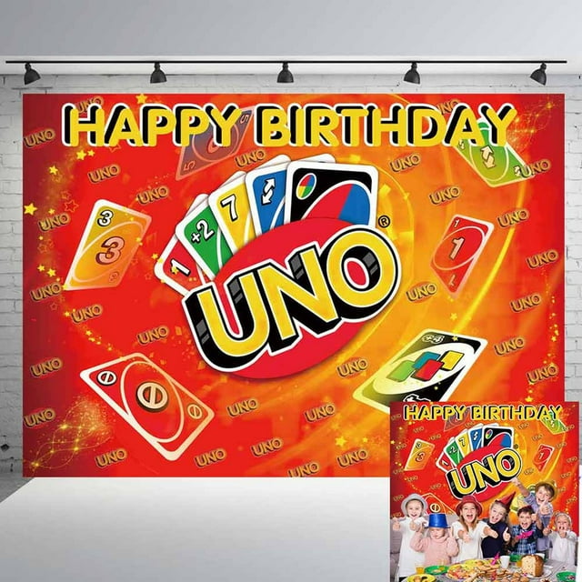 Uno Backdrop Banner Party Supplies Post Birthday Decorations Background ...