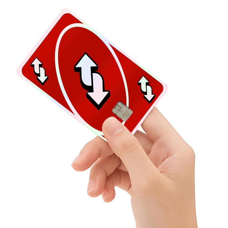 Uno Reverse Draw +4 Holographic Credit Card Decal - Walmart.com