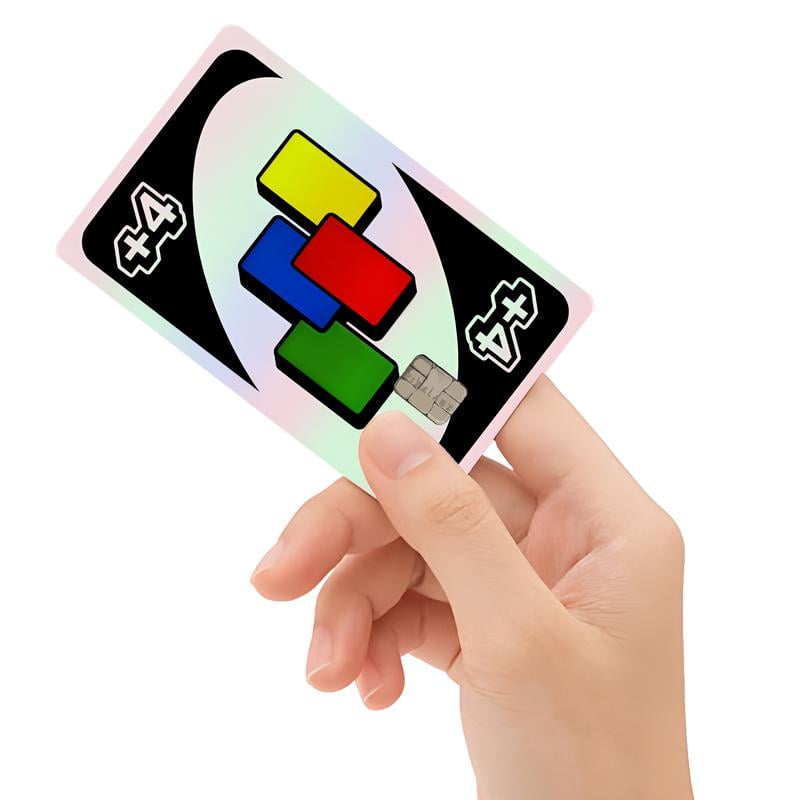Uno Reverse Draw +4 Holographic Credit Card Decal - Walmart.com