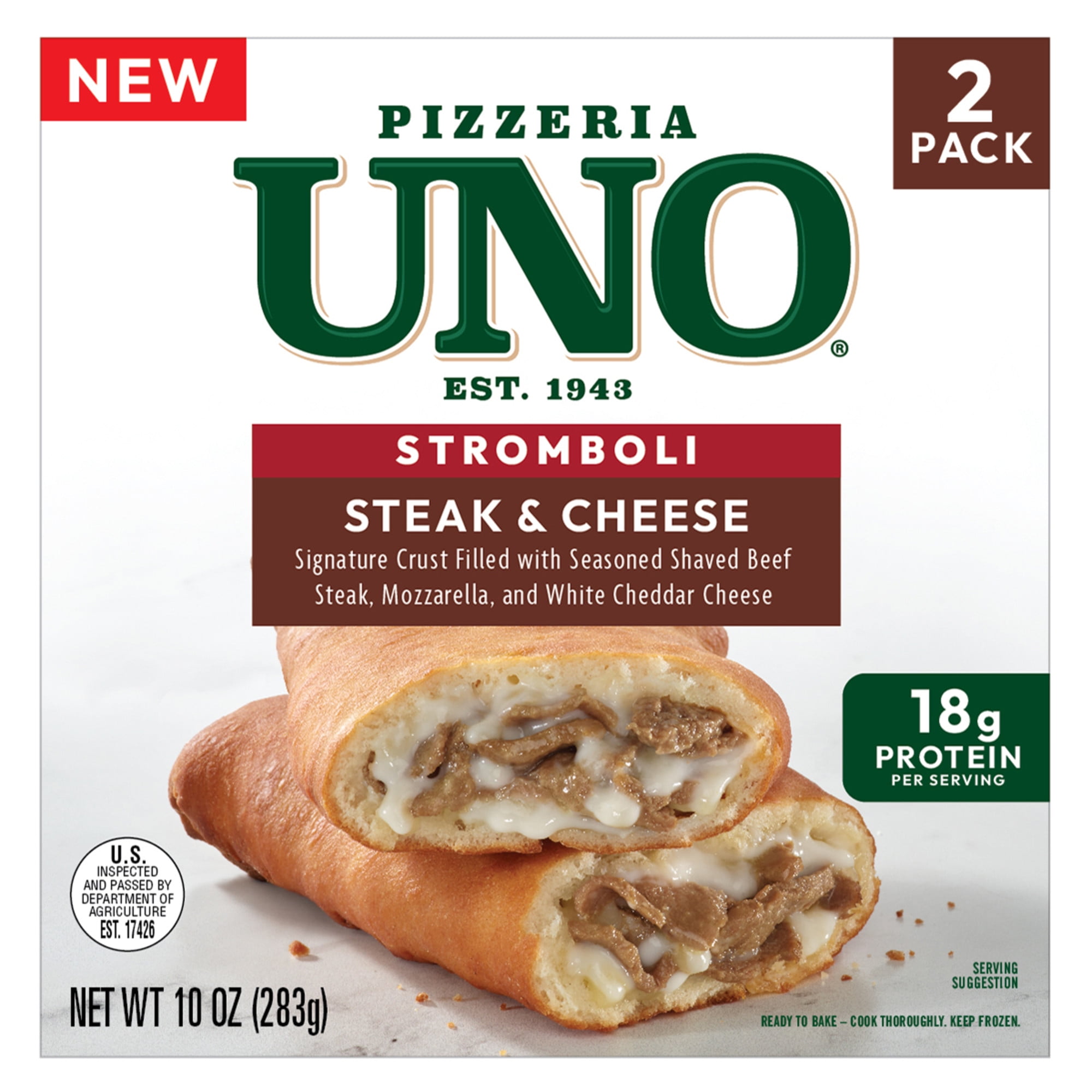 Pizzeria Uno Steak & Cheese Stromboli, 5 oz, Twin Pack, Frozen ...