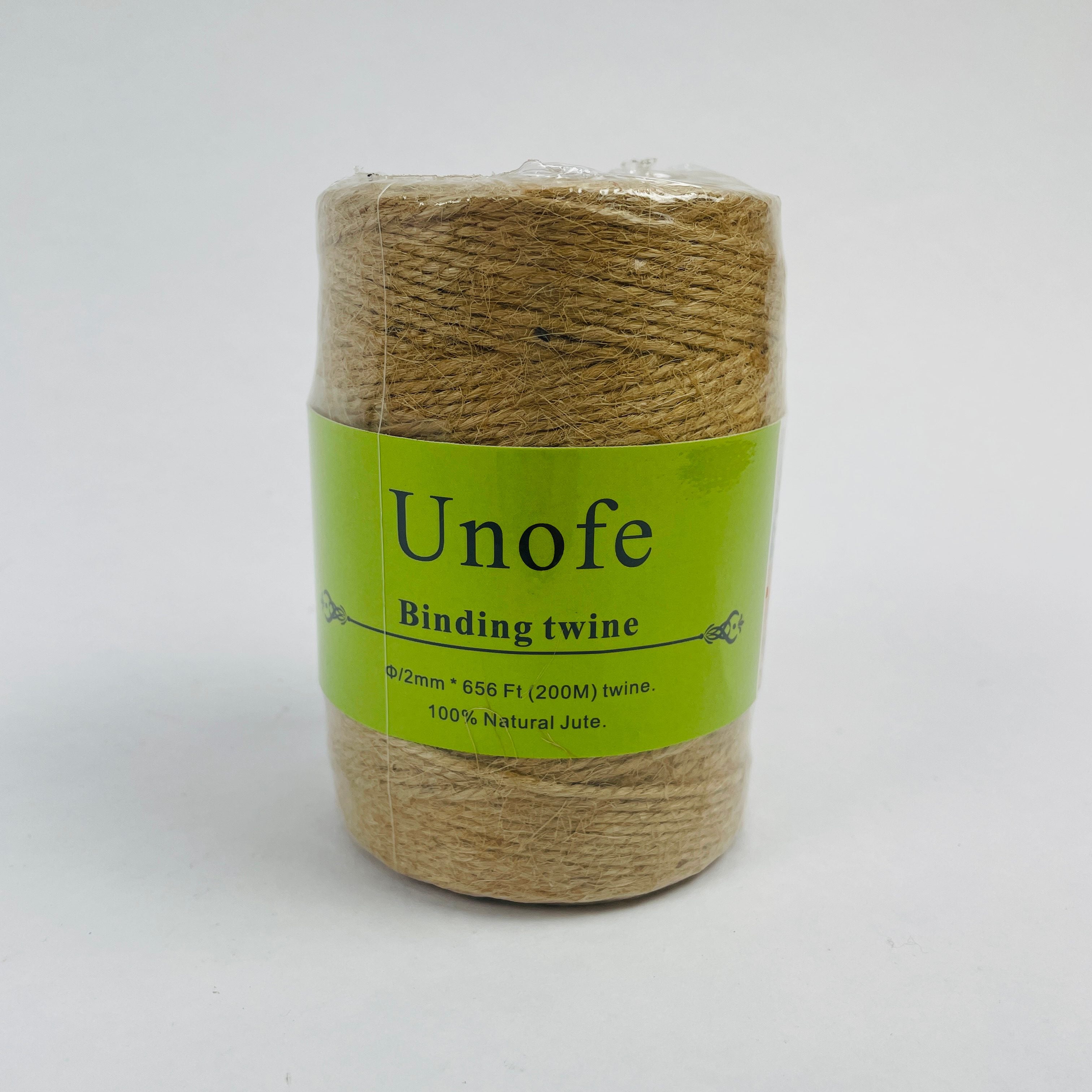 Unofe 2mm 656 Feet Natural Binding Jute Twine, for Crafts Gift, Craft Projects, Wrapping ...