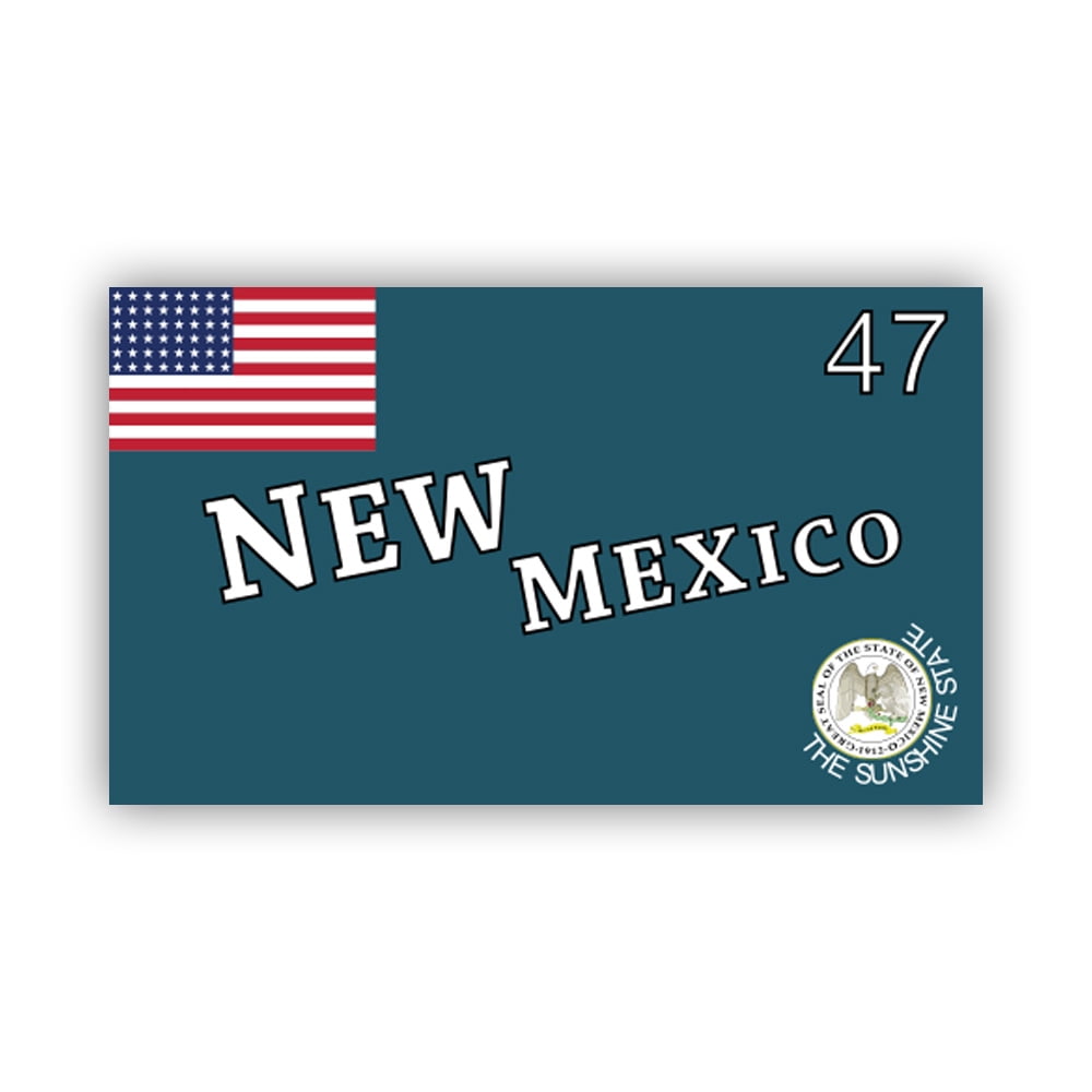 Unofficial New Mexico State Flag Sticker Decal - Self Adhesive Vinyl - Weatherproof - Made in ...