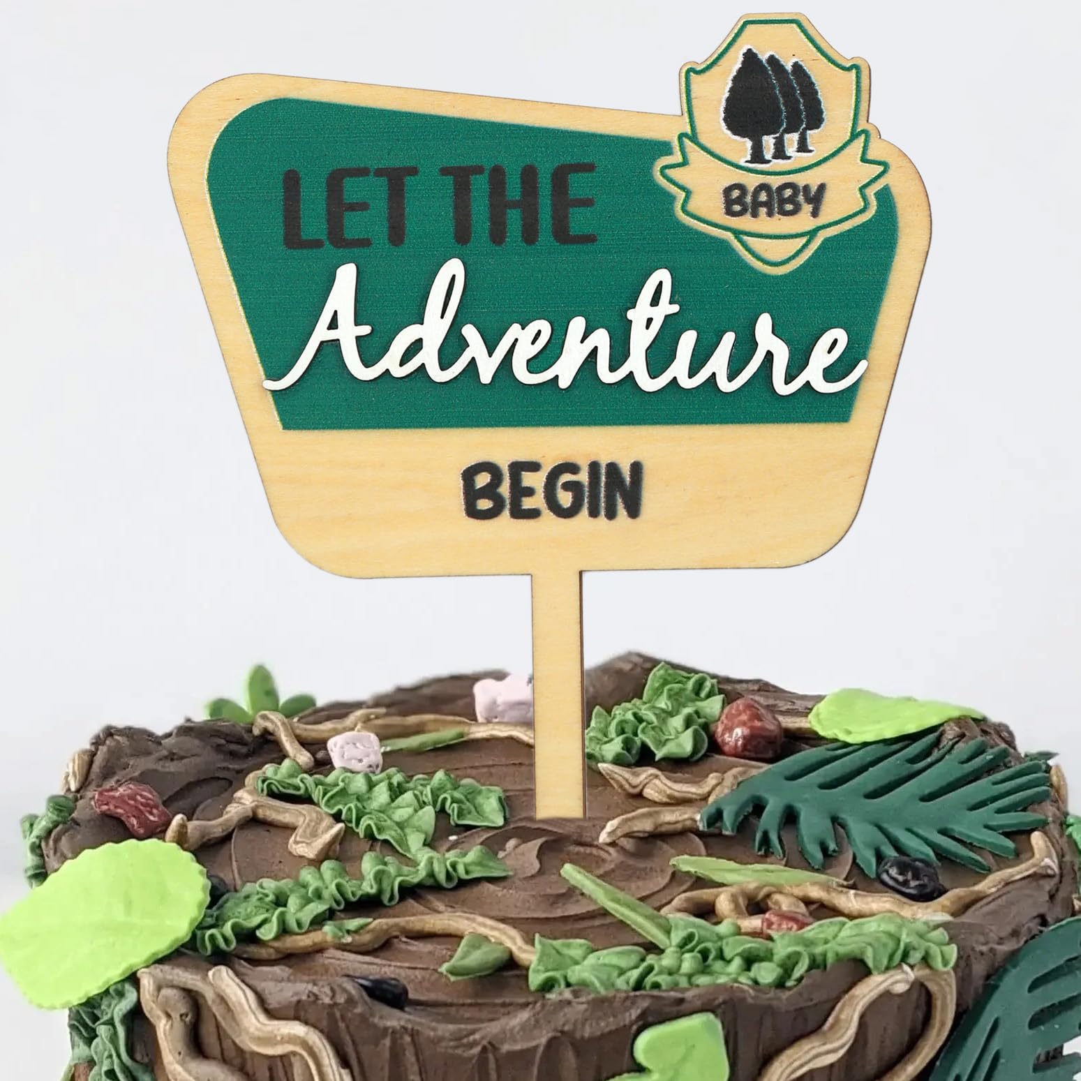 Unonede Let Adventure Begin Cake ITL1 Topper, Let Adventure Begin Baby ...